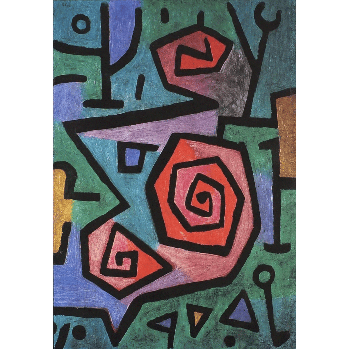 Heroic Roses - Abstract by Paul Klee - Wall Art Photo – The Art Print ...