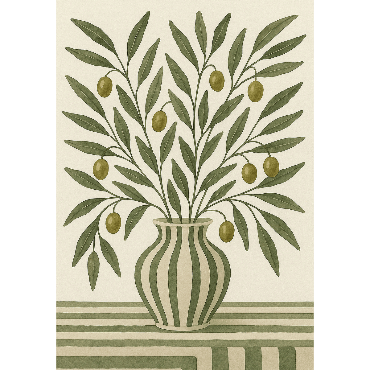 Green Olive Branches - Wall Art Photo Poster Print – The Art Print Company
