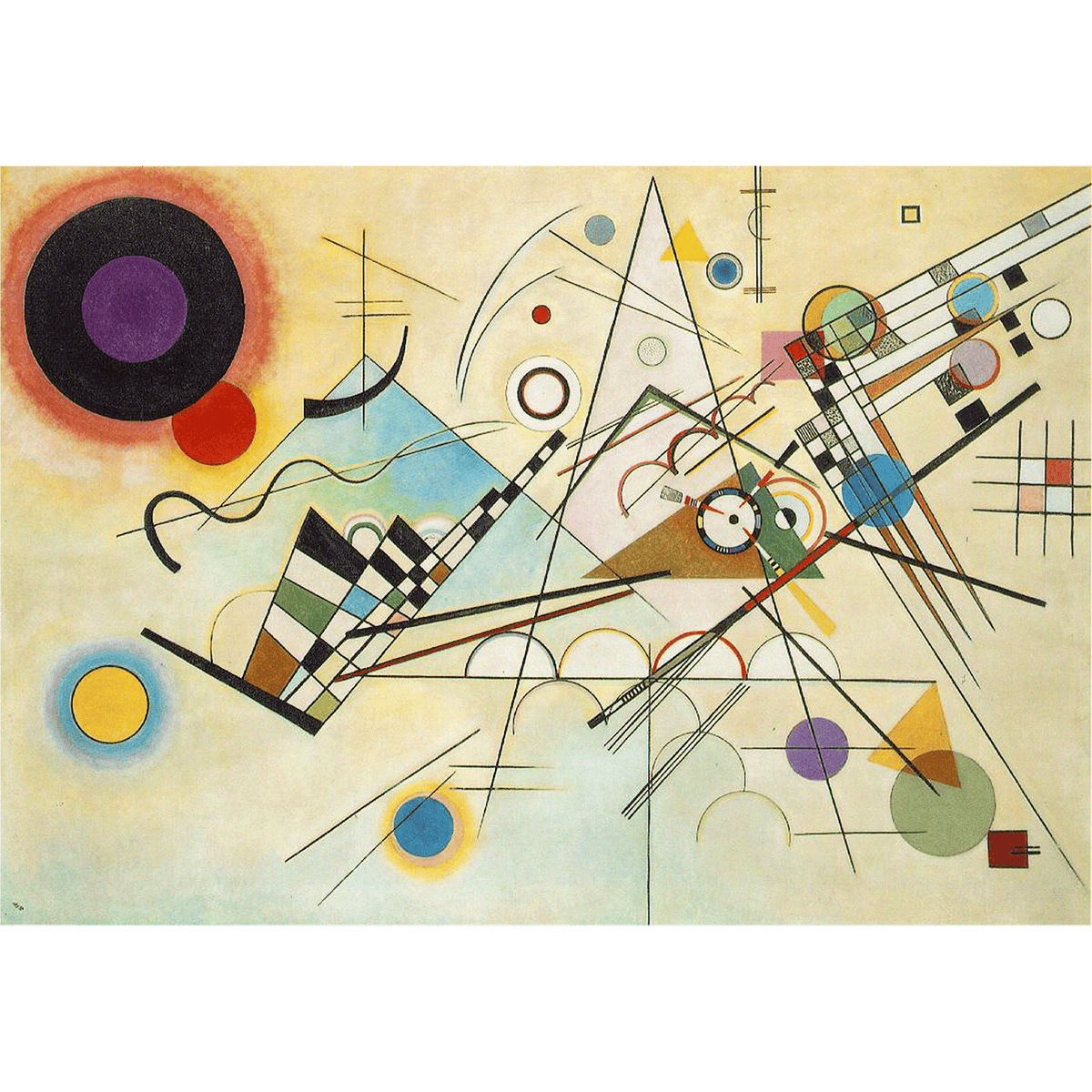 Composition 8 - Abstract by Wassily Kandinsky 1923 - Wall Art Rolled ...