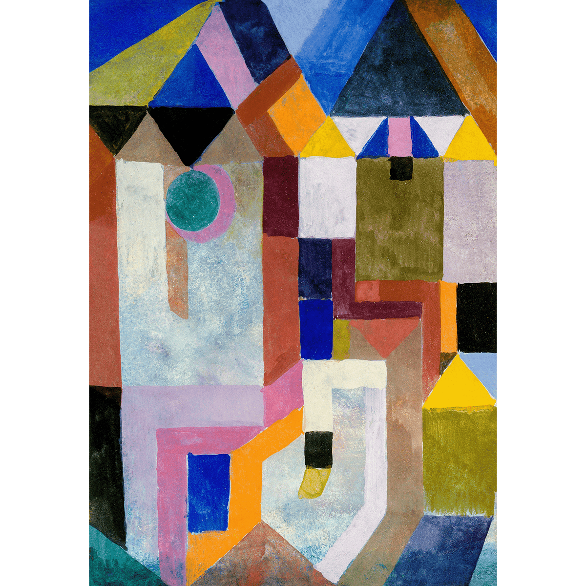 Colourful Architecture by Paul Klee 1917 - Wall Art Rolled – The Art ...