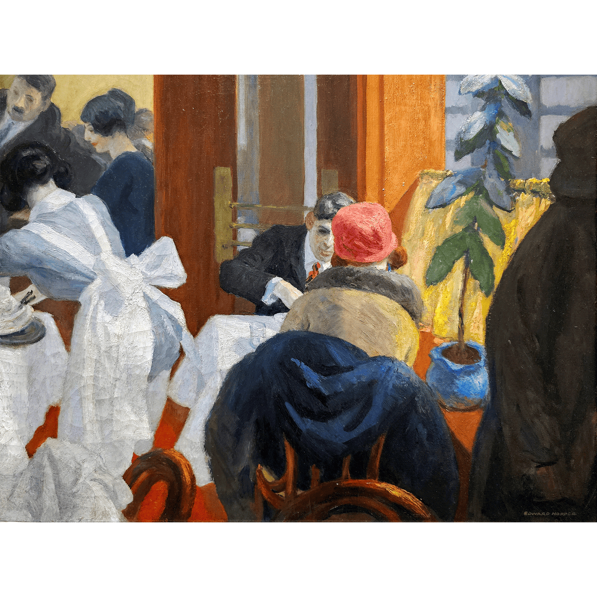 New York Restaurant by Edward Hopper - Wall Art Wrapped Frame – The Art ...