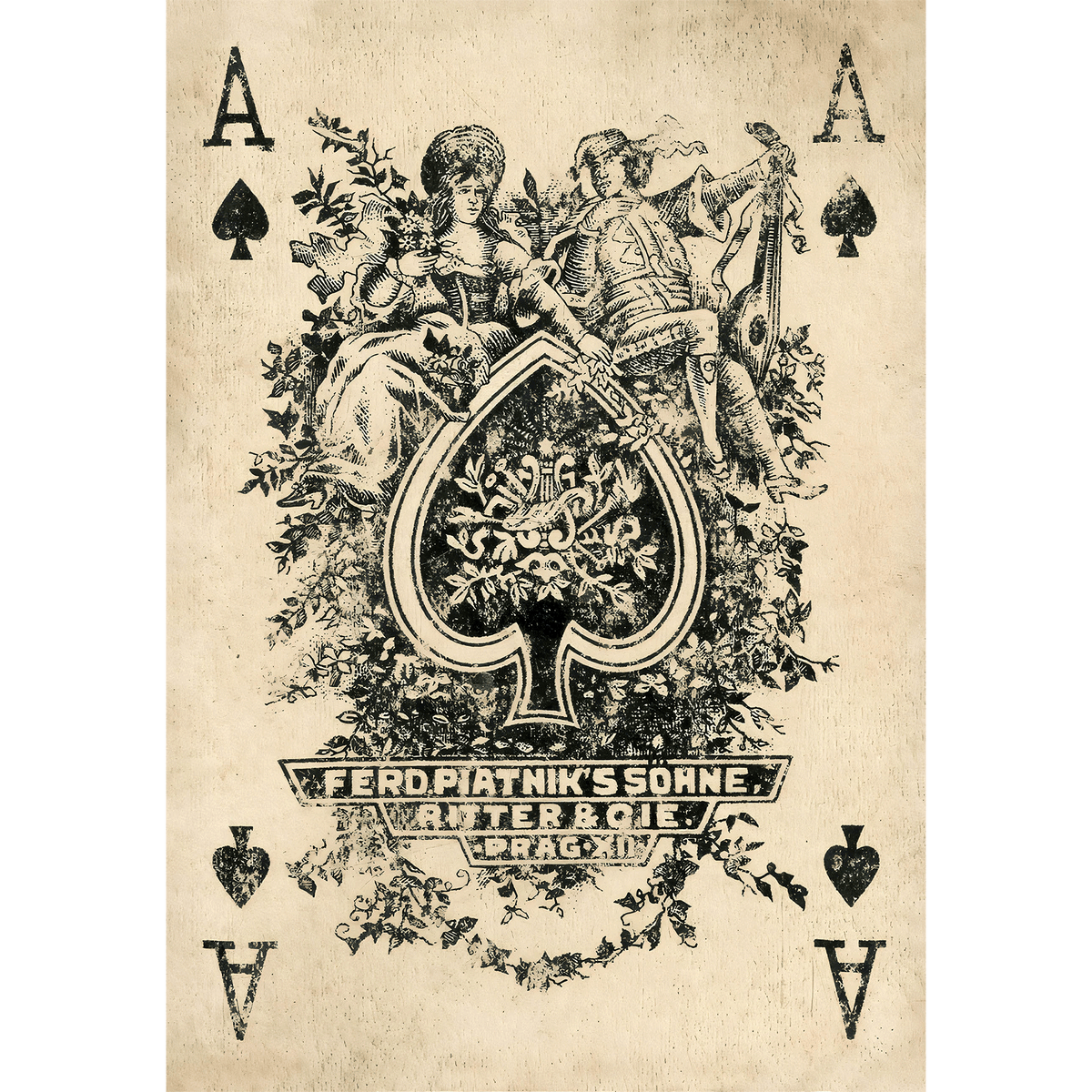 Ace Of Spades Vintage Playing Card - Wall Art Photo Poster Print – The ...