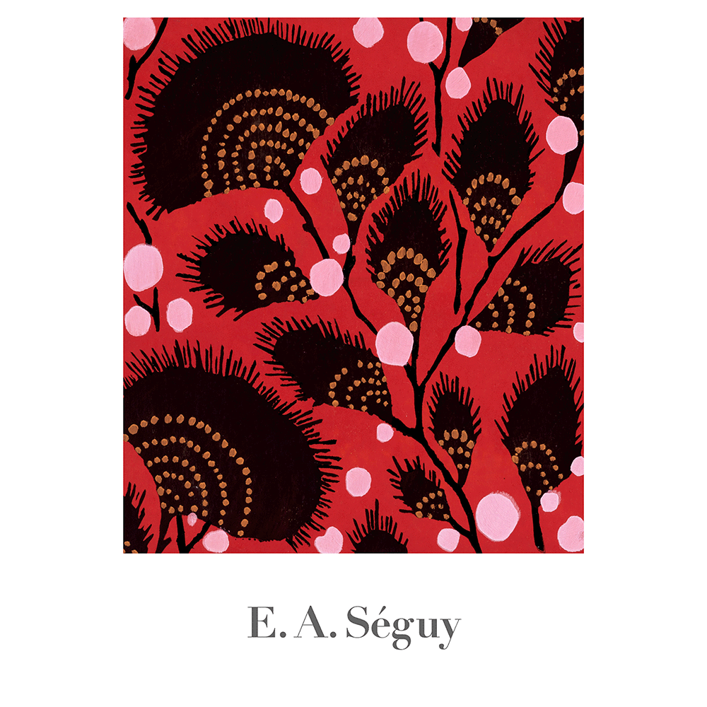 Red Floral Pattern - Vintage - by E. A. Seguy - Wall Art Photo Poster ...